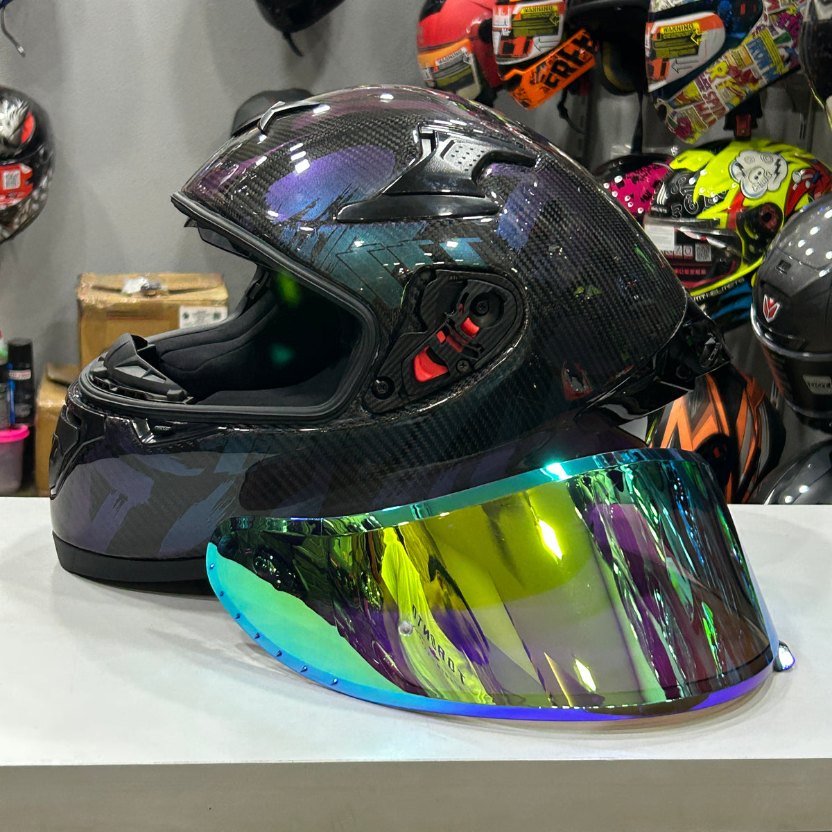 AXOR APEX NIGHT VISION VISOR GREEN PIN LOCK READY – HELMETWALA.COM